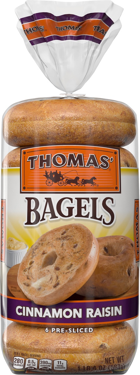 Thomas Cinnamon Raisin Bagel 6 Ct 20 Oz 20 oz | Shipt