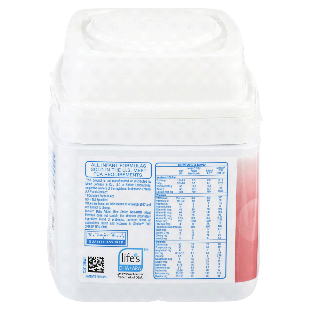 Meijer Meijer, Baby Added Rice Starch Milk-based Powder Infant Formula ...