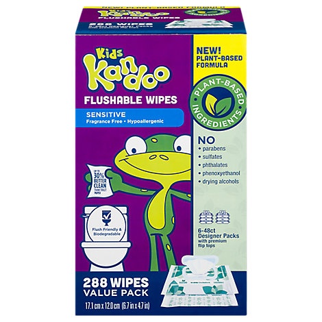 Kandoo Flushable Wipes Sensitive 288 ct | Shipt
