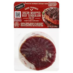 Signature Select Bacon Wrapped Beef Tenderloin Filet 5 oz | shipt