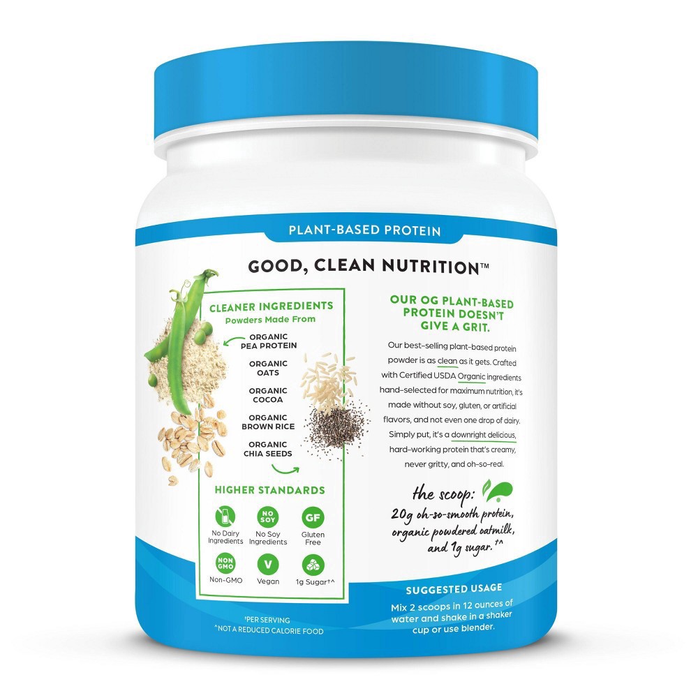 Orgain Organic Protein + Oatmilk Chocolate Flavored Protein Powder 16.9 ...