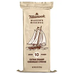 Tillamook Makers Reserve 10 Year Aged Cheddar Extra Sharp Cheese - 8 Oz ...