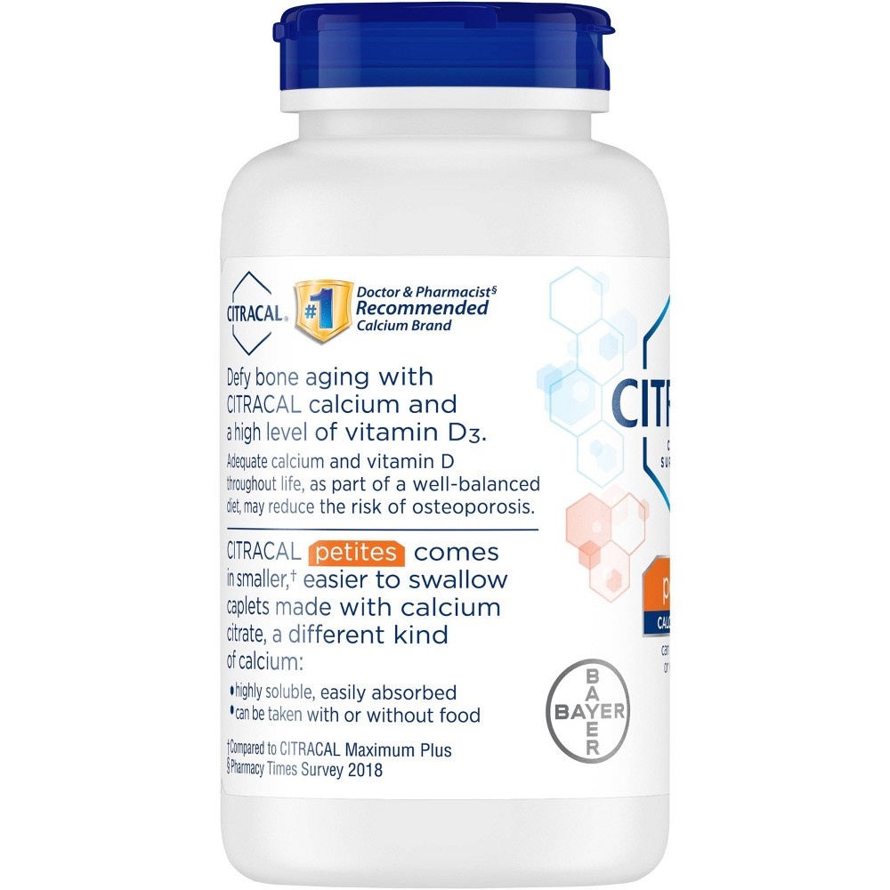 Citracal Petites Calcium & Vitamin D3 Dietary Supplement Tablets 200 ct ...