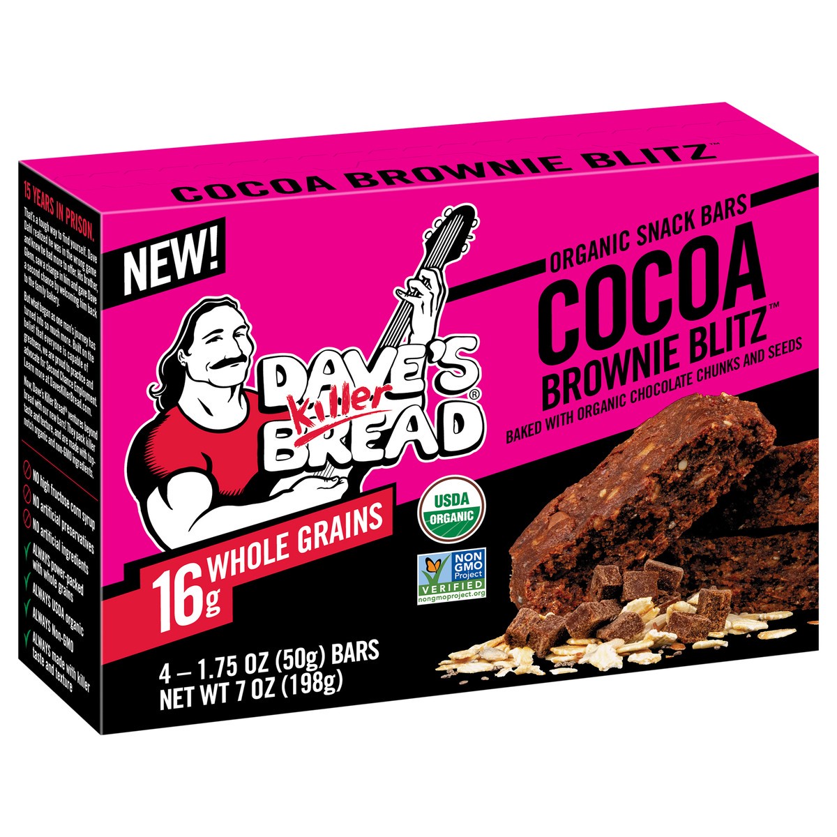 Dave's Killer Bread Organic Snack Bar Cocoa Brownie Blitz 7 oz | Shipt