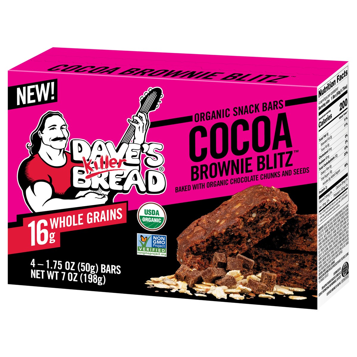 Dave's Killer Bread Organic Snack Bar Cocoa Brownie Blitz 7 oz | Shipt
