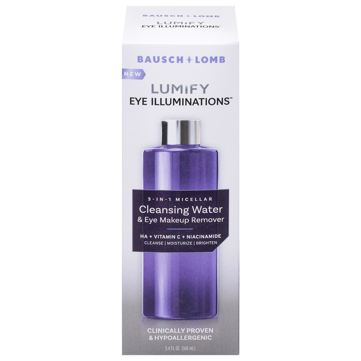 Bausch + Lomb Eye Illuminations 3-In-1 Micellar Lumify Cleansing Water ...