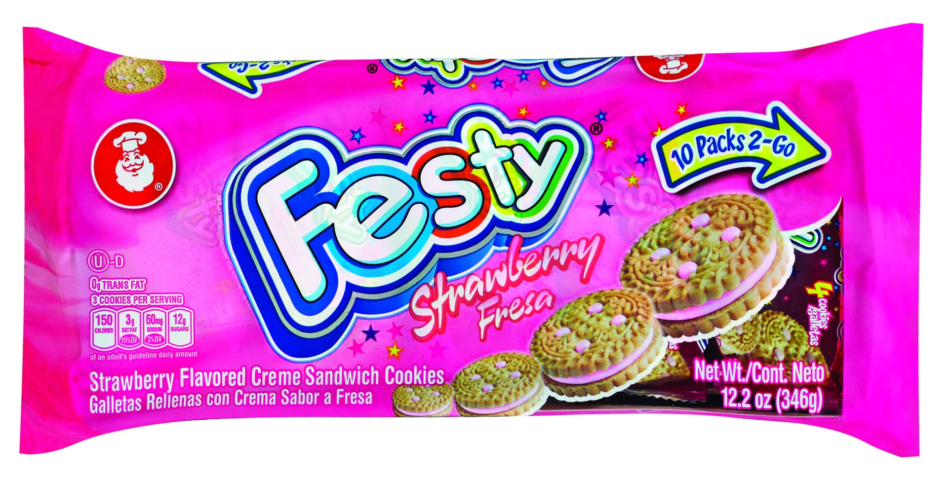 Festy Strawberry Creme Sandwich Cookies 12.2 oz | Shipt