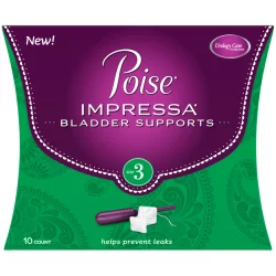 Poise Impressa Incontinence Bladder Supports Size 3 10 ct | shipt