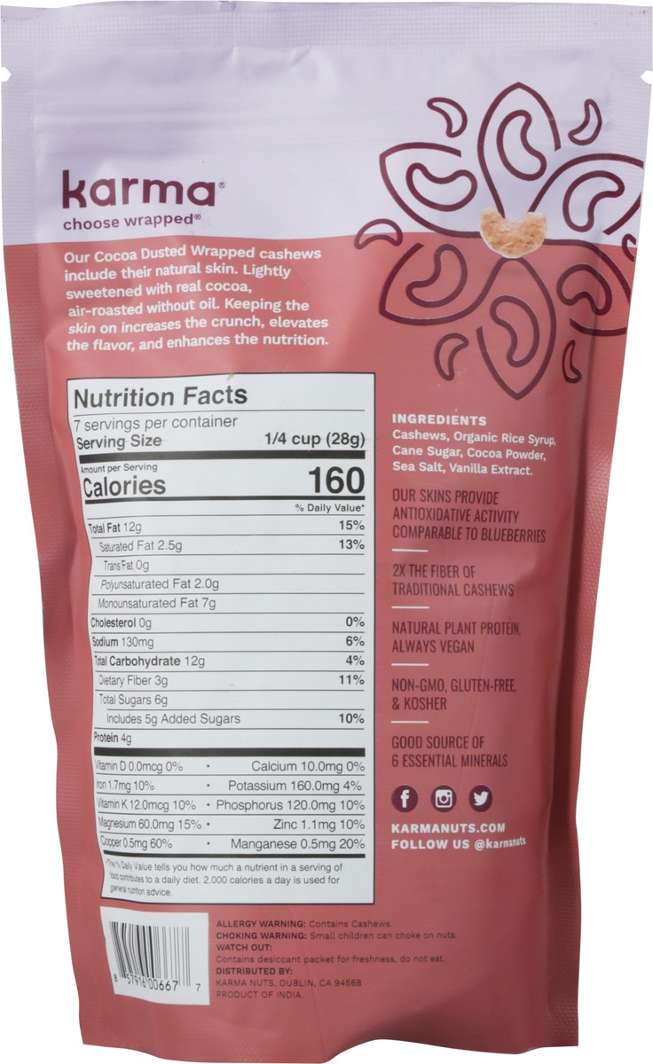 Karma Wrapped Cocoa Dusted Cashews 7 oz 7 oz | Shipt