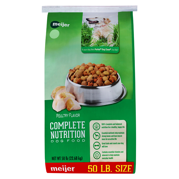 Meijer Complete Nutrition Dry Dog Food, Poultry 50 lb | Shipt