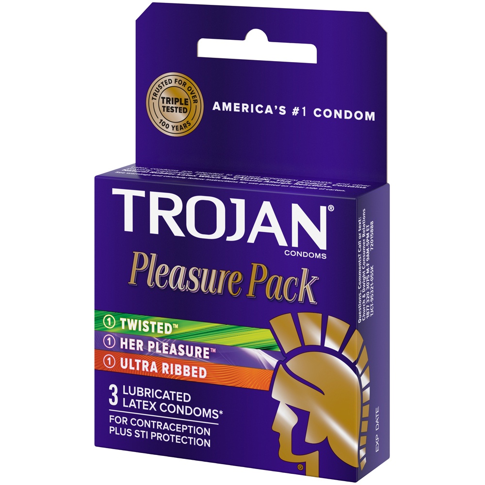 Trojan Pleasure Pack Comdoms 3 ct | Shipt