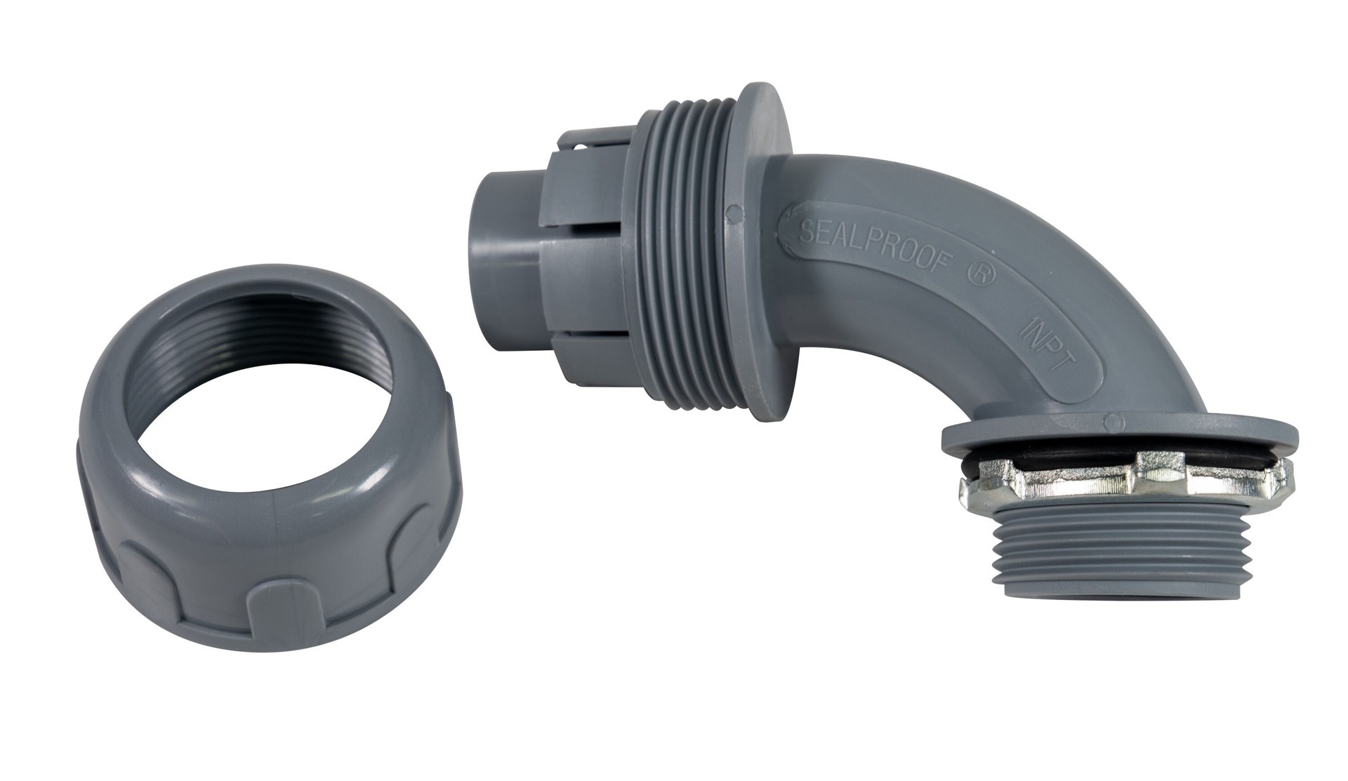 Southwire 1-in 90 -Degree Liquid Tight PVC Right angle type Connector ...