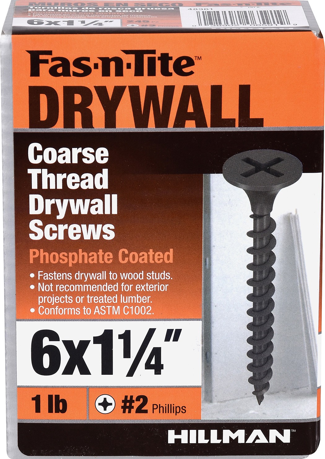 Fas-n-Tite #6 x 1-1/4-in Bugle Coarse Thread Drywall Screws 1-lb ( 245 ...