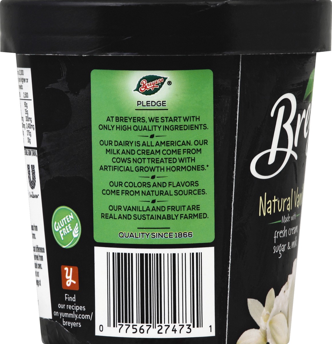 Breyer's Natural Vanilla Ice Cream 16 fl oz | Shipt