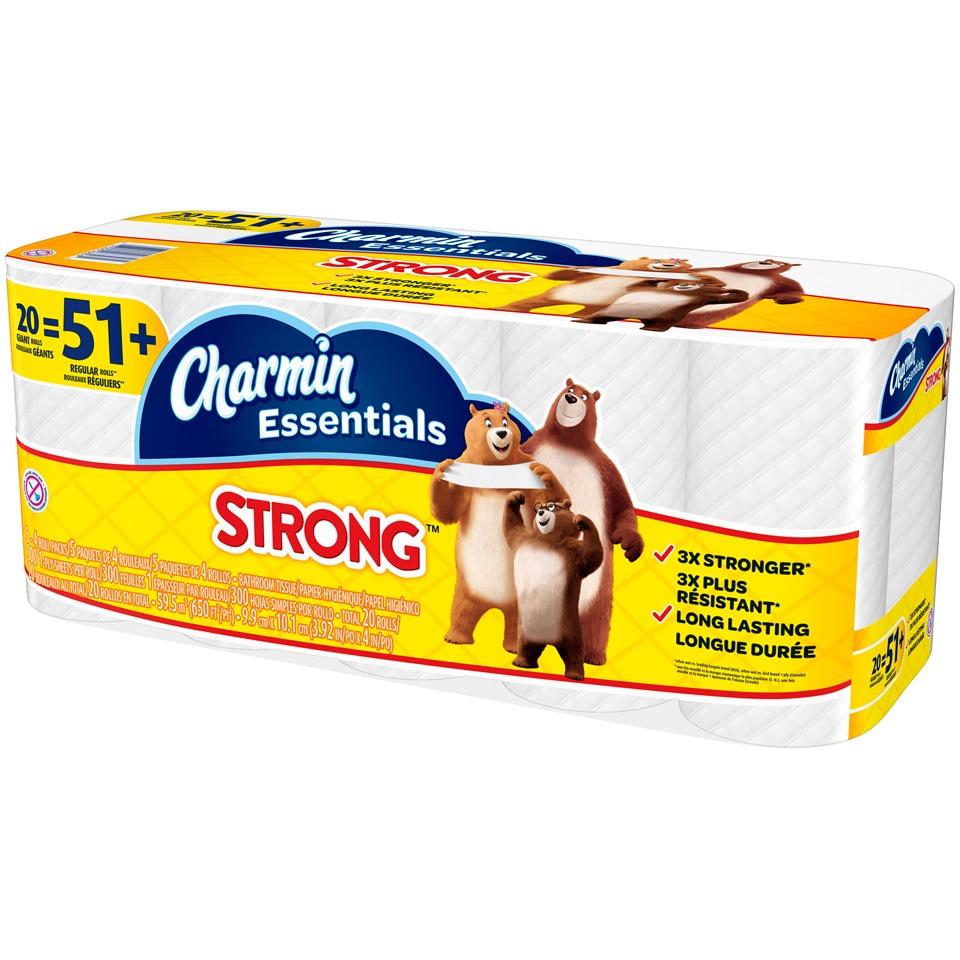 Charmin Essentials Strong Giant Rolls 20 ct | Shipt