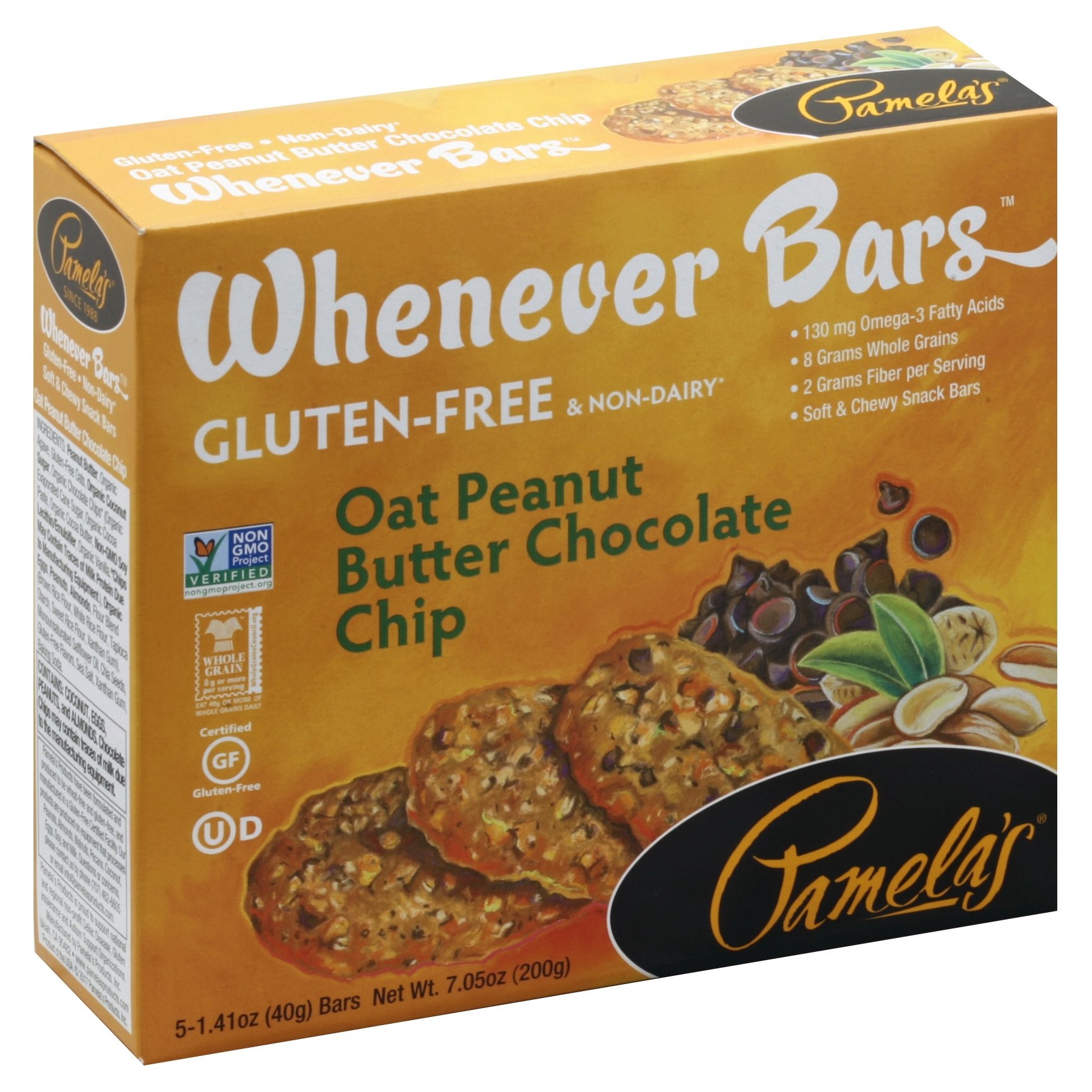 Pamela's Oat Peanut Butter Chocolate Chip Whenever Bars 7 oz | Shipt