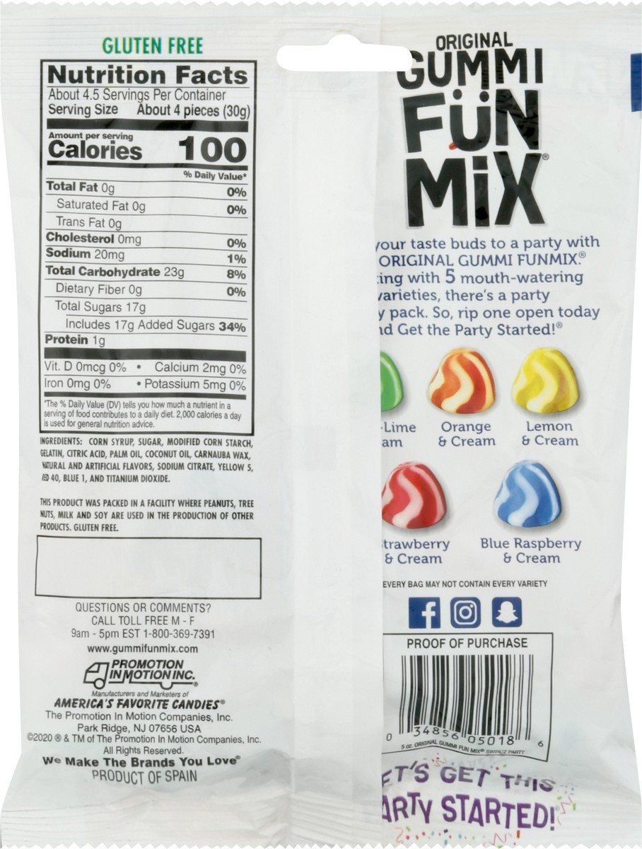 The Gummi Factory ORIGINAL Gummi Fun Mix Swirl'z Party 5oz Peg Bag 5 oz ...
