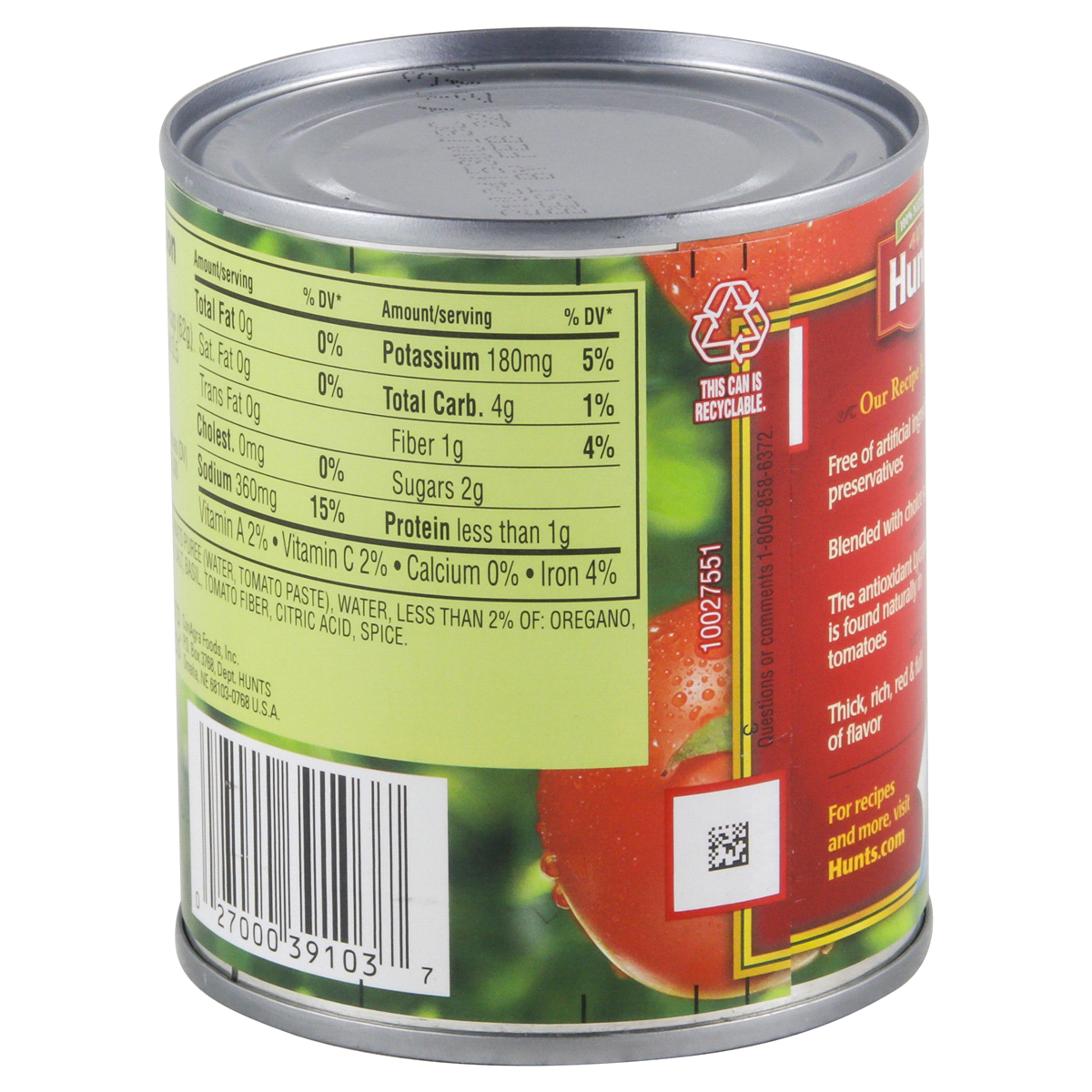 Hunt's Tomato Sauce with Basil, Garlic, & Oregano 8 oz | Shipt