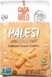 Casa Milo Focacce Crackers, Traditional, Palesi 4.2 oz | shipt