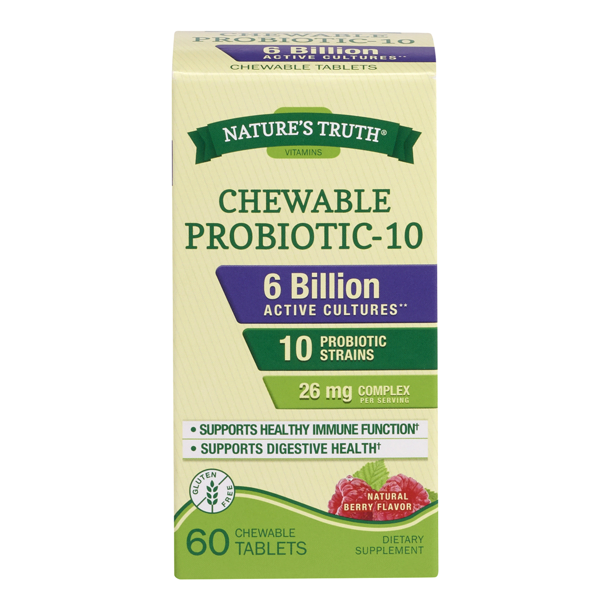 Nature's Truth Probiotic-10 Natural Berry Flavor Dietary Supplement ...