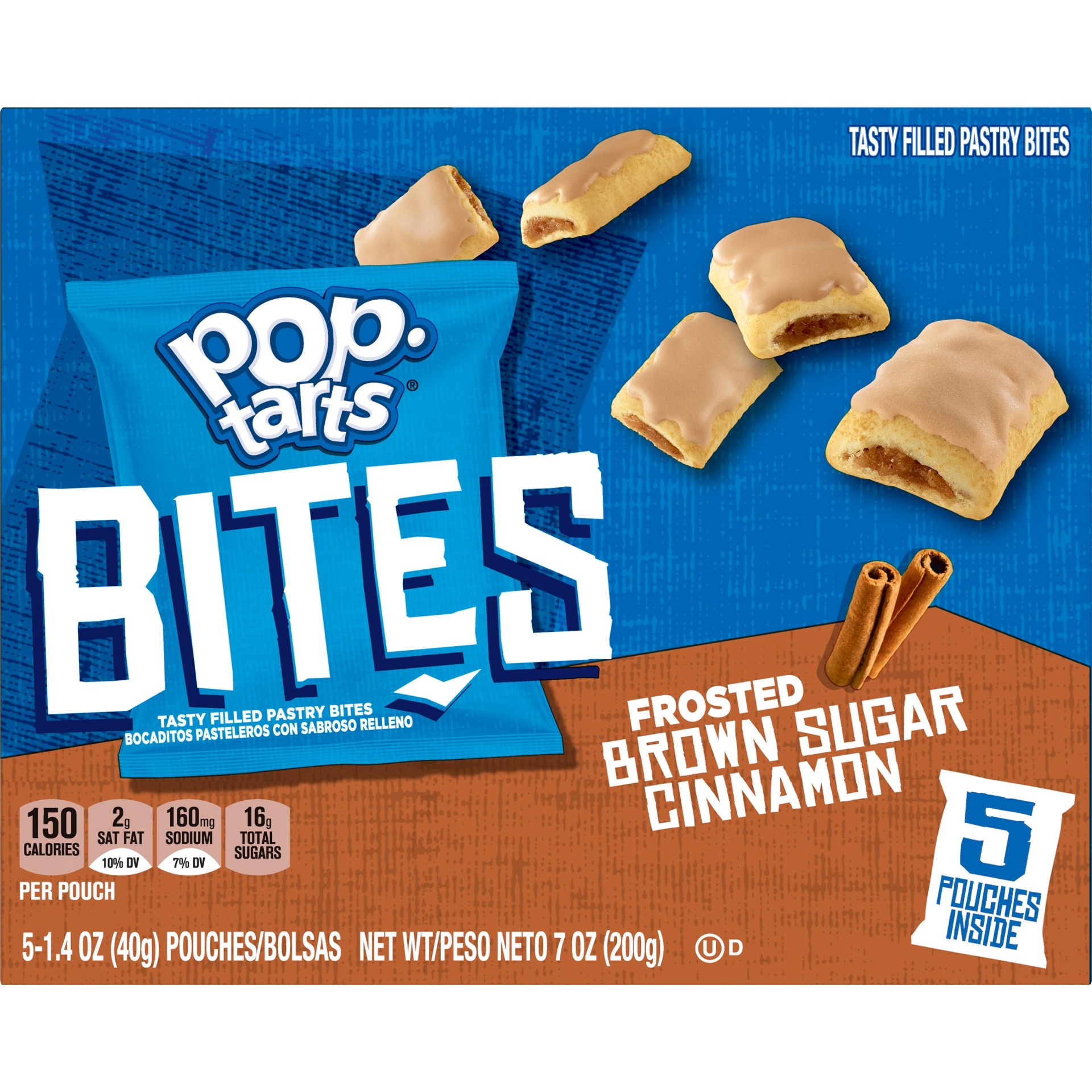 Kellogg's Pop-Tarts Bites Tasty Filled Pastry Bites, Frosted Brown ...