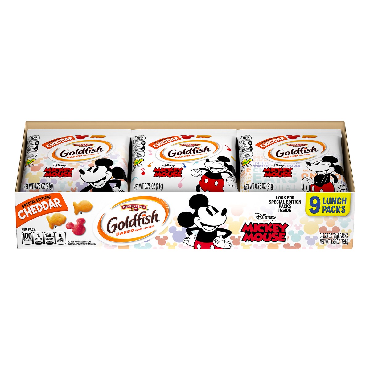 Goldfish Mickey Mouse Cheddar Crackers 9 ct | Shipt