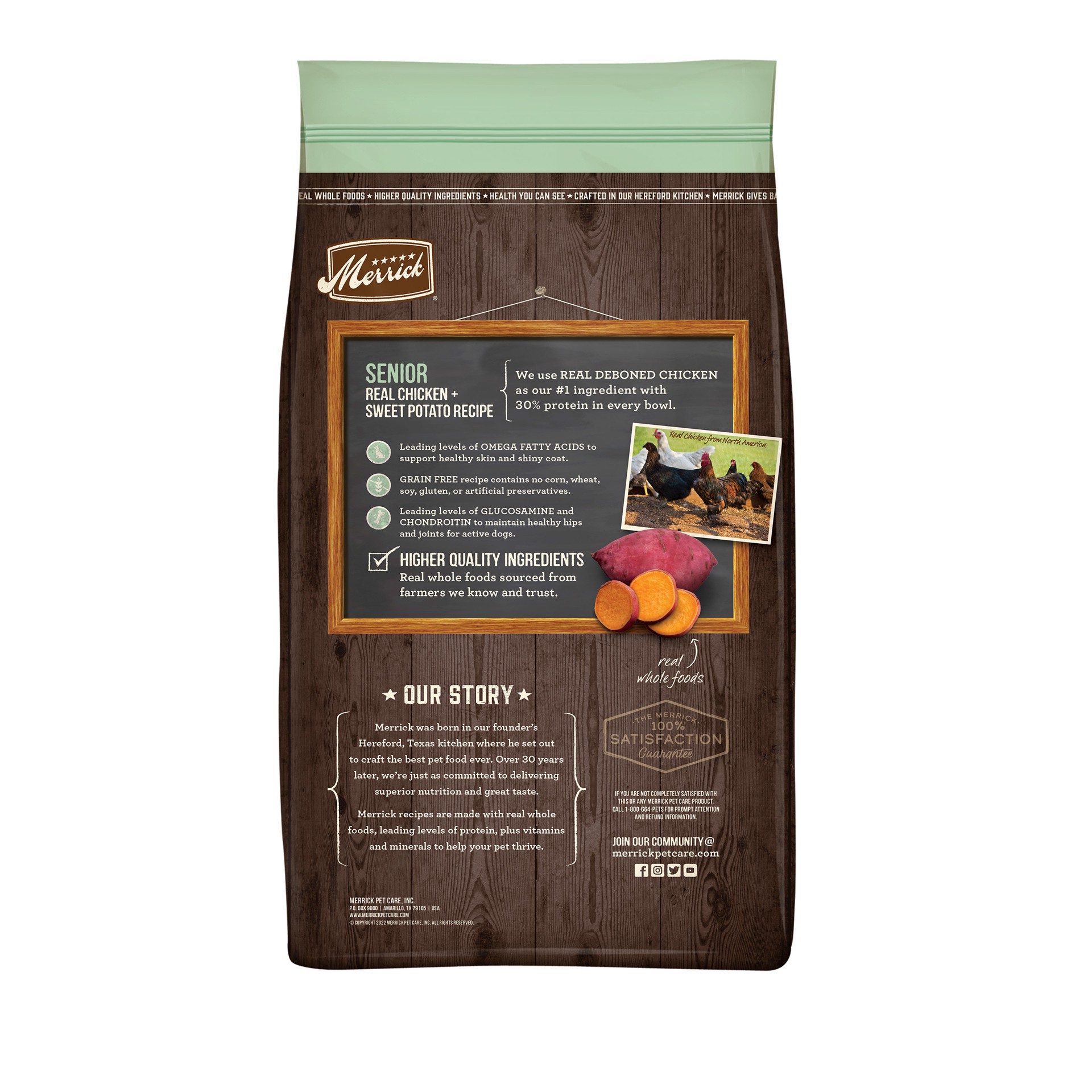 Merrick Premium Grain Free Dry Senior Dog Food, Wholesome And Natural ...