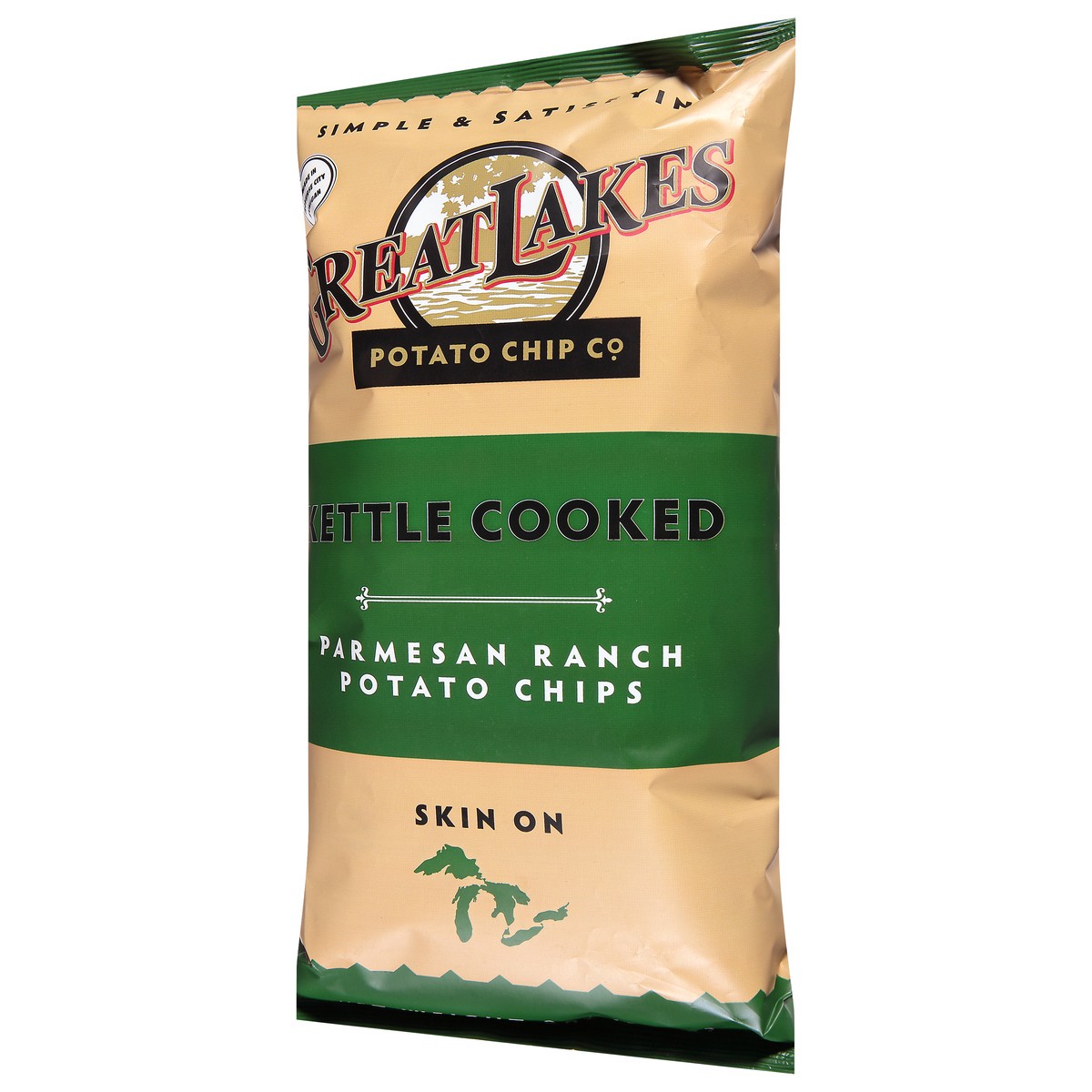 Great Lakes Potato Chip Kettle Cooked Parmesan Ranch Potato Chips 8 oz ...