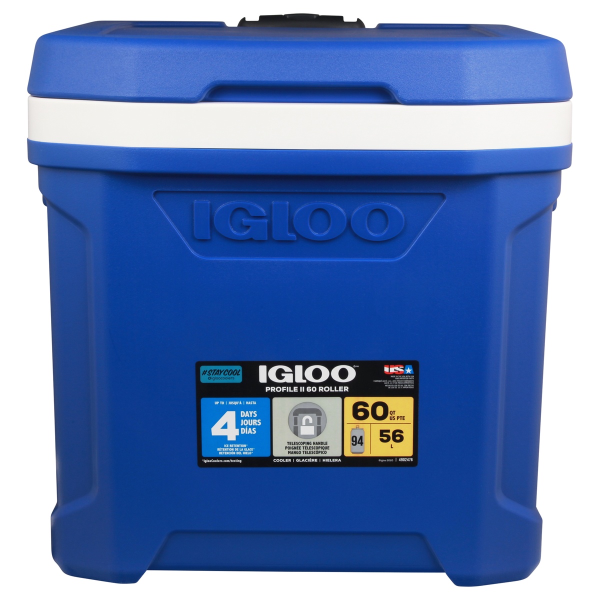 Igloo Cooler Box, Profile II, 60 Roller, Blue 1 ct | Shipt