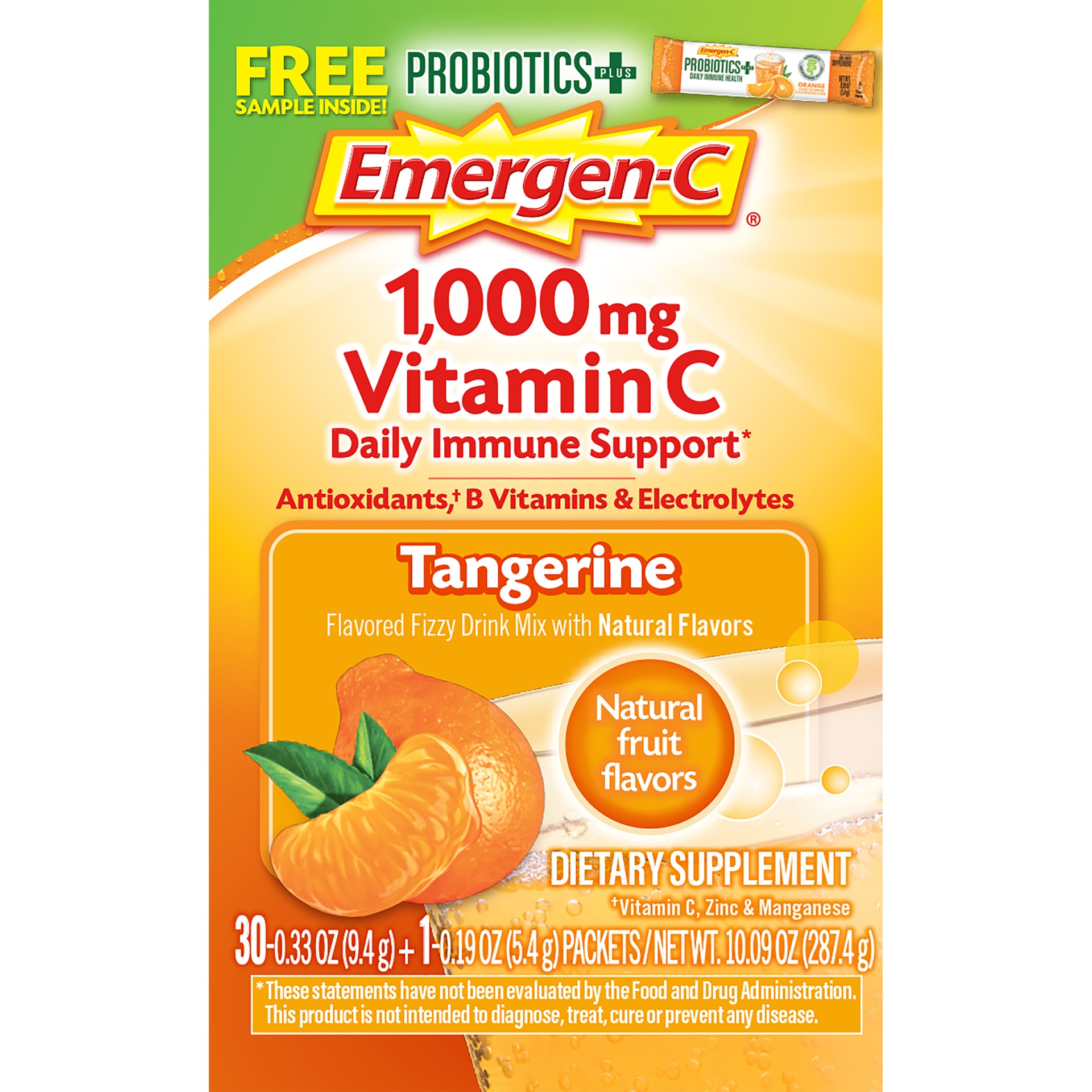 Emergen-C Vitamin C Dietary Supplement Drink Mix - Tangerine 30 ct | Shipt