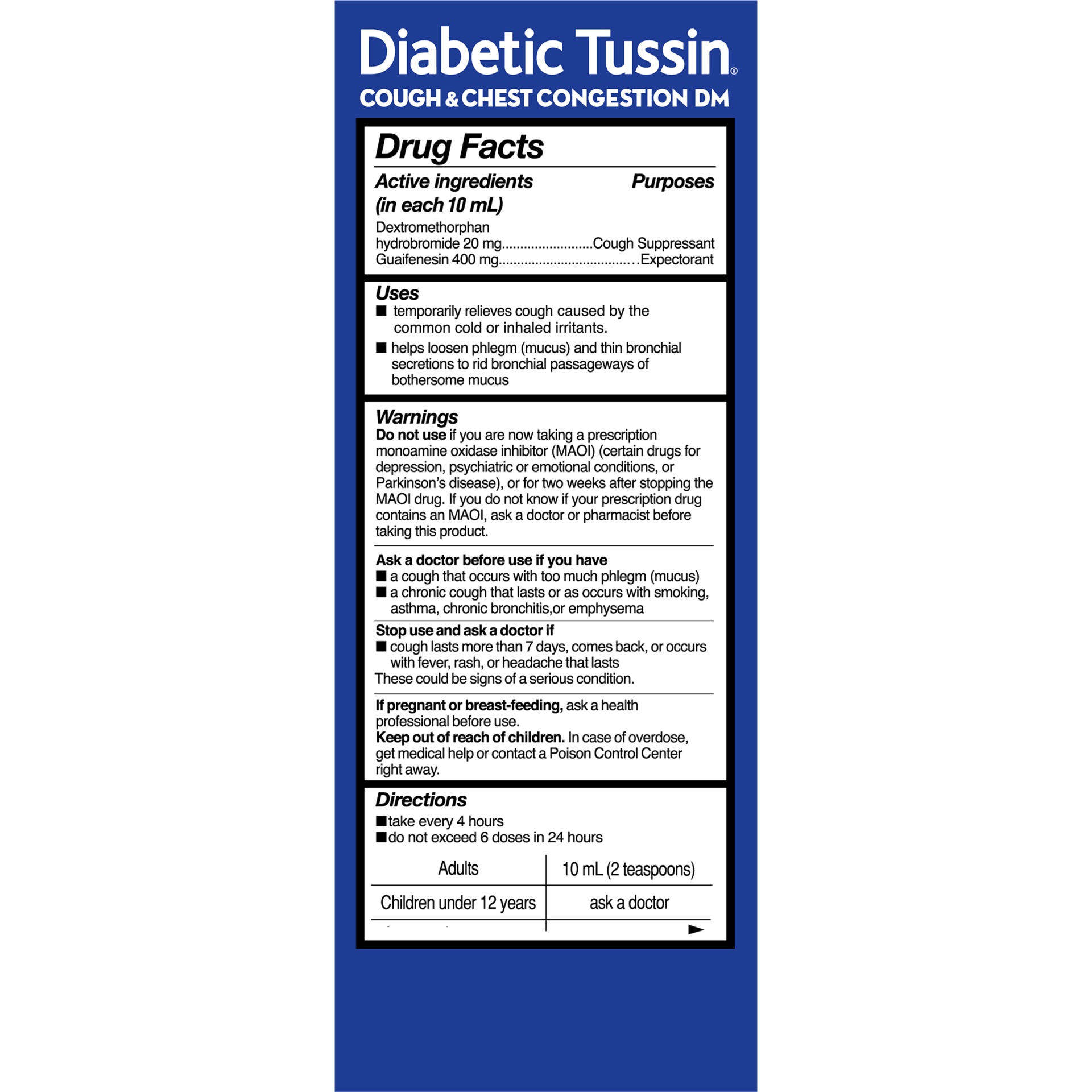 Tussin Maximum Strength Cough & Chest Congestion Relief Dm 4 fl oz | Shipt