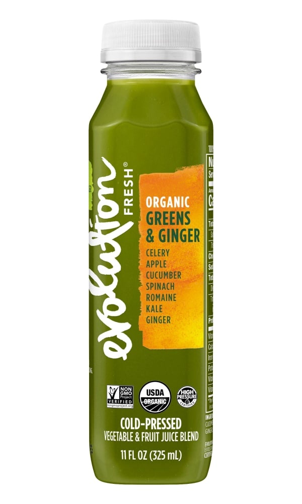 Evolution Fresh Organic Greens & Ginger Cold-Pressed Vegetable & Fruit ...