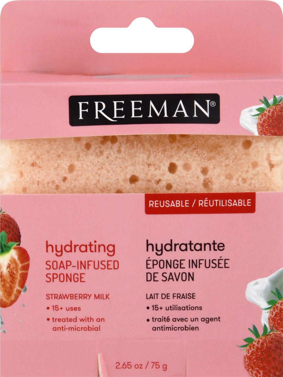 Freeman Sponge, Soap-Infused, Hydrating, Strawberry Milk 2.65 oz | Shipt