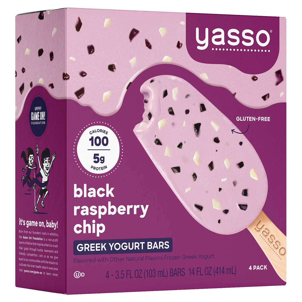 Yasso Black Raspberry Chip Greek Yogurt Bars 4 ct; 3.5 fl oz | Shipt