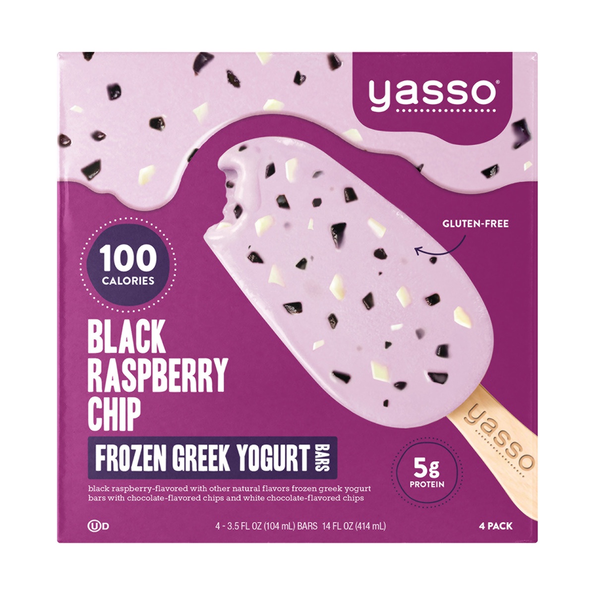 Yasso Black Raspberry Chip Greek Yogurt Bars 4 ct; 3.5 fl oz | Shipt