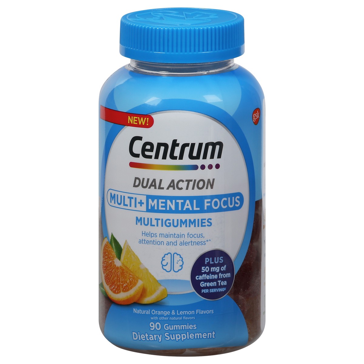 Centrum MultiGummies Multi+ Dual Action Mental Focus Adult Multivitamin ...