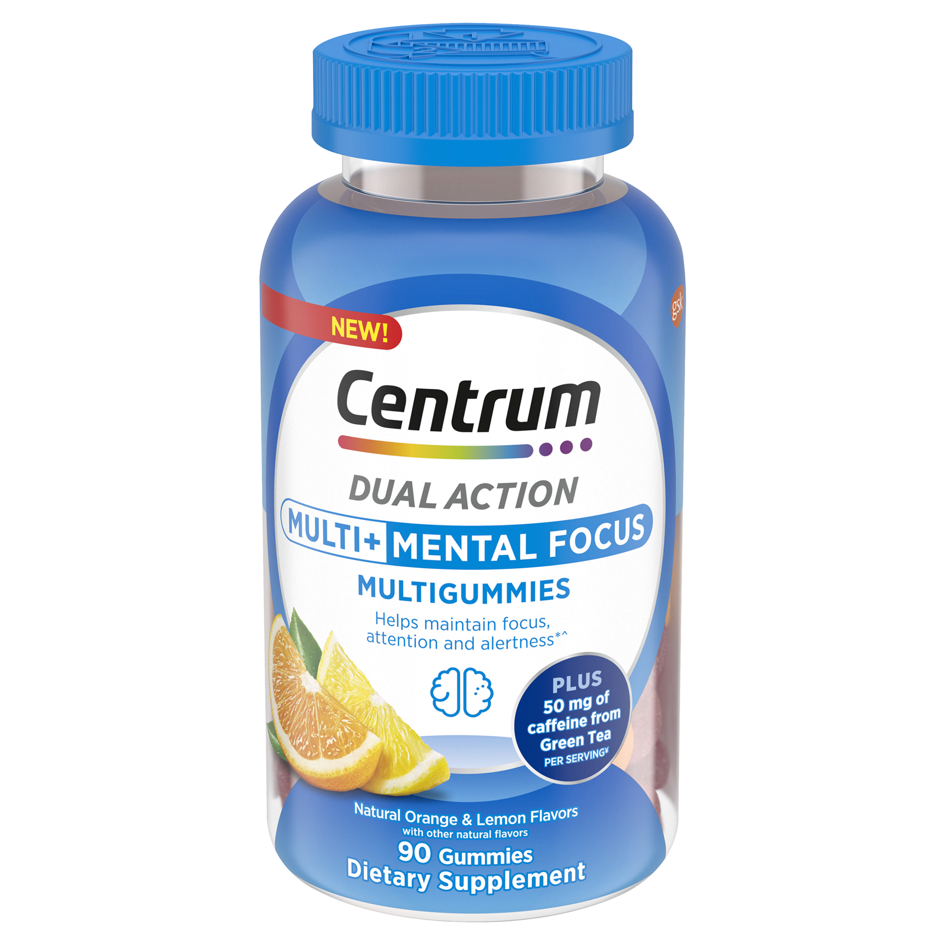 Centrum MultiGummies Multi+ Dual Action Mental Focus Adult Multivitamin ...