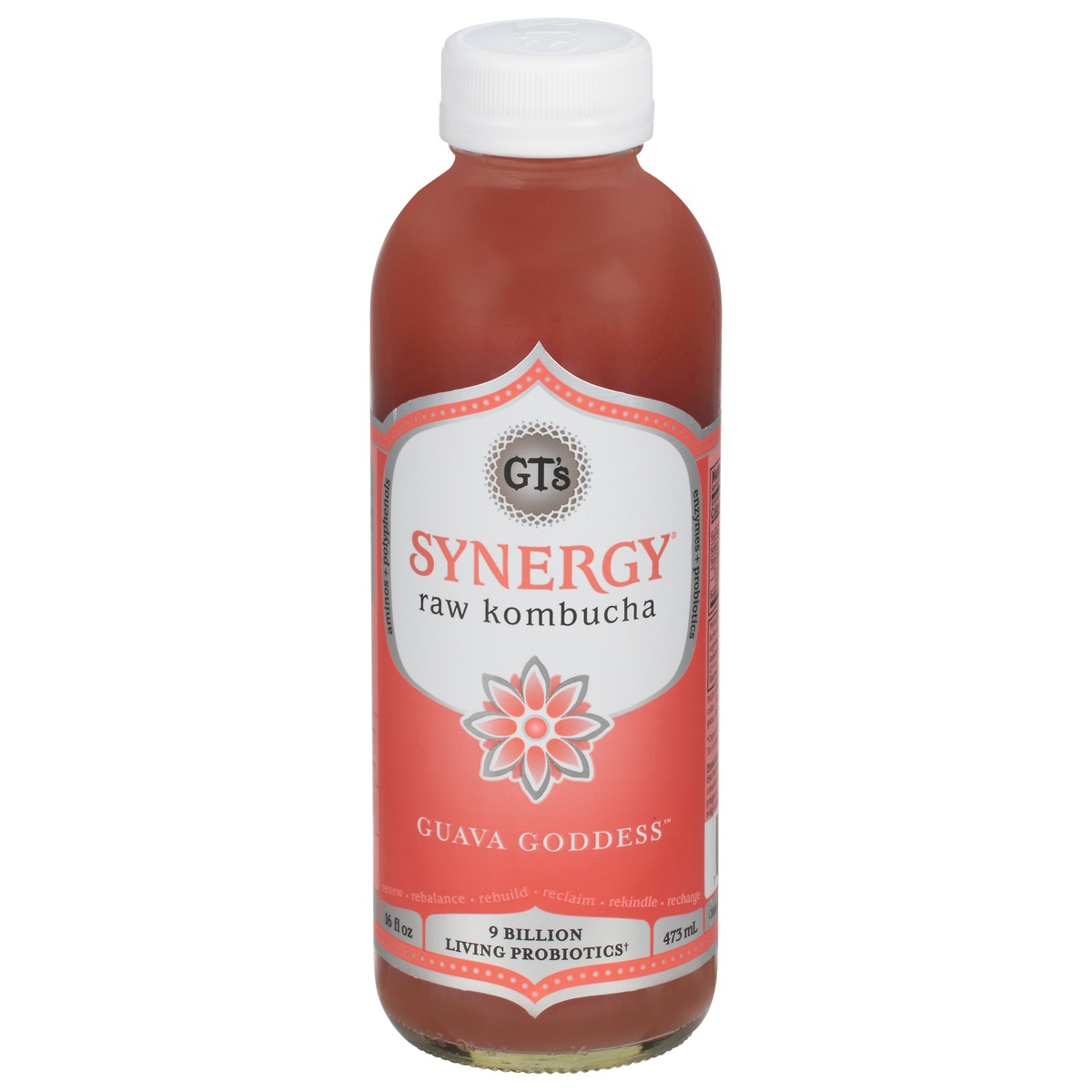 GT's Synergy Guava Goddess Kombucha 16 fl oz | Shipt