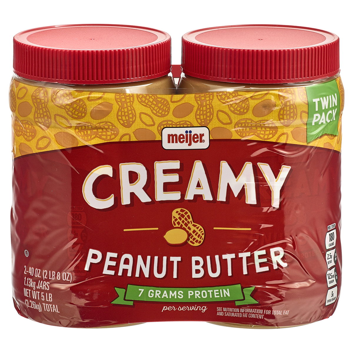 Meijer Creamy Peanut Butter 2 ct | Shipt