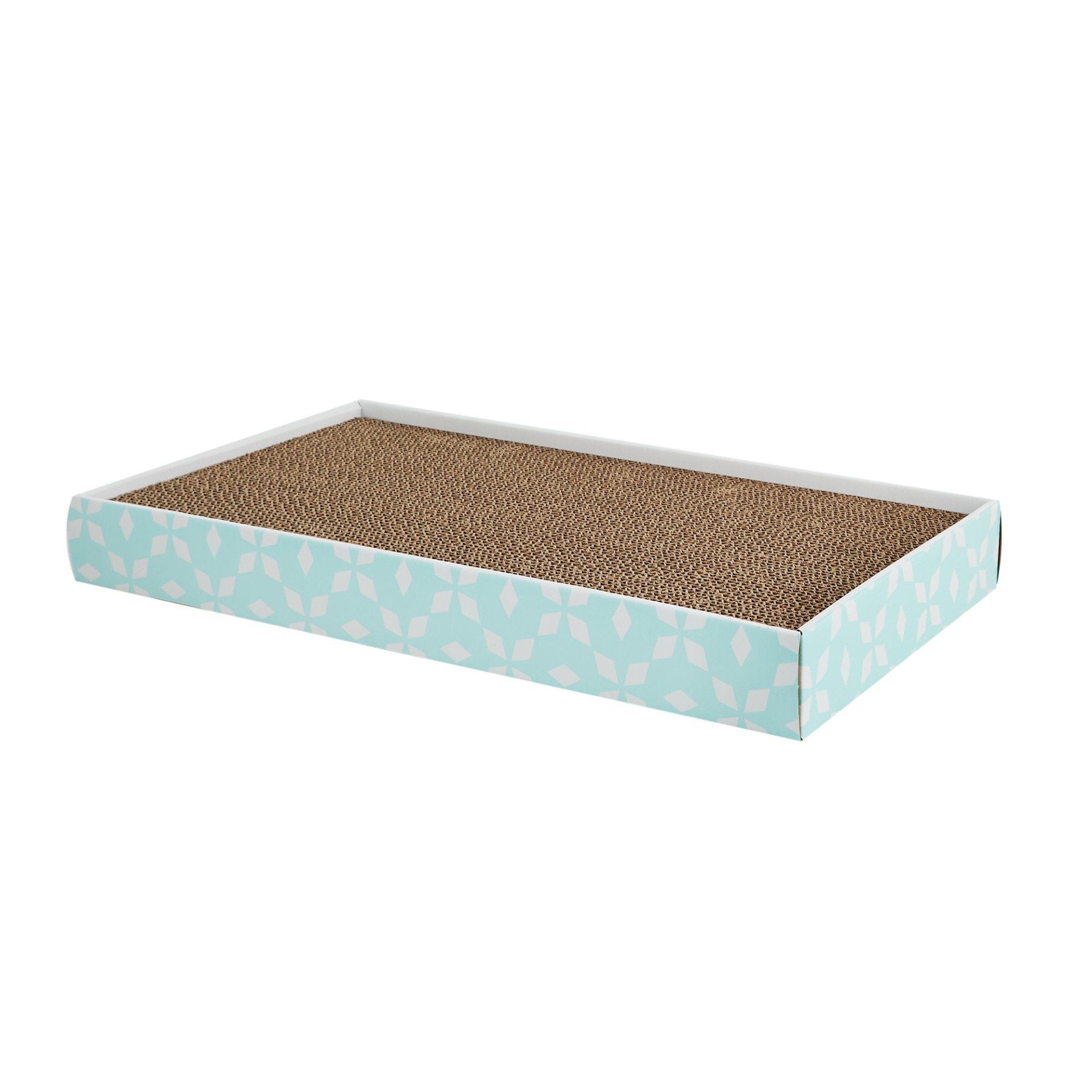Whisker City Aqua Geo Double Wide Corrugate Cat Scratcher with Catnip 1 ...