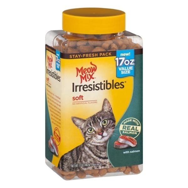 Meow Mix Irresistables Treats for Cats with Salmon Soft 17 oz | Shipt