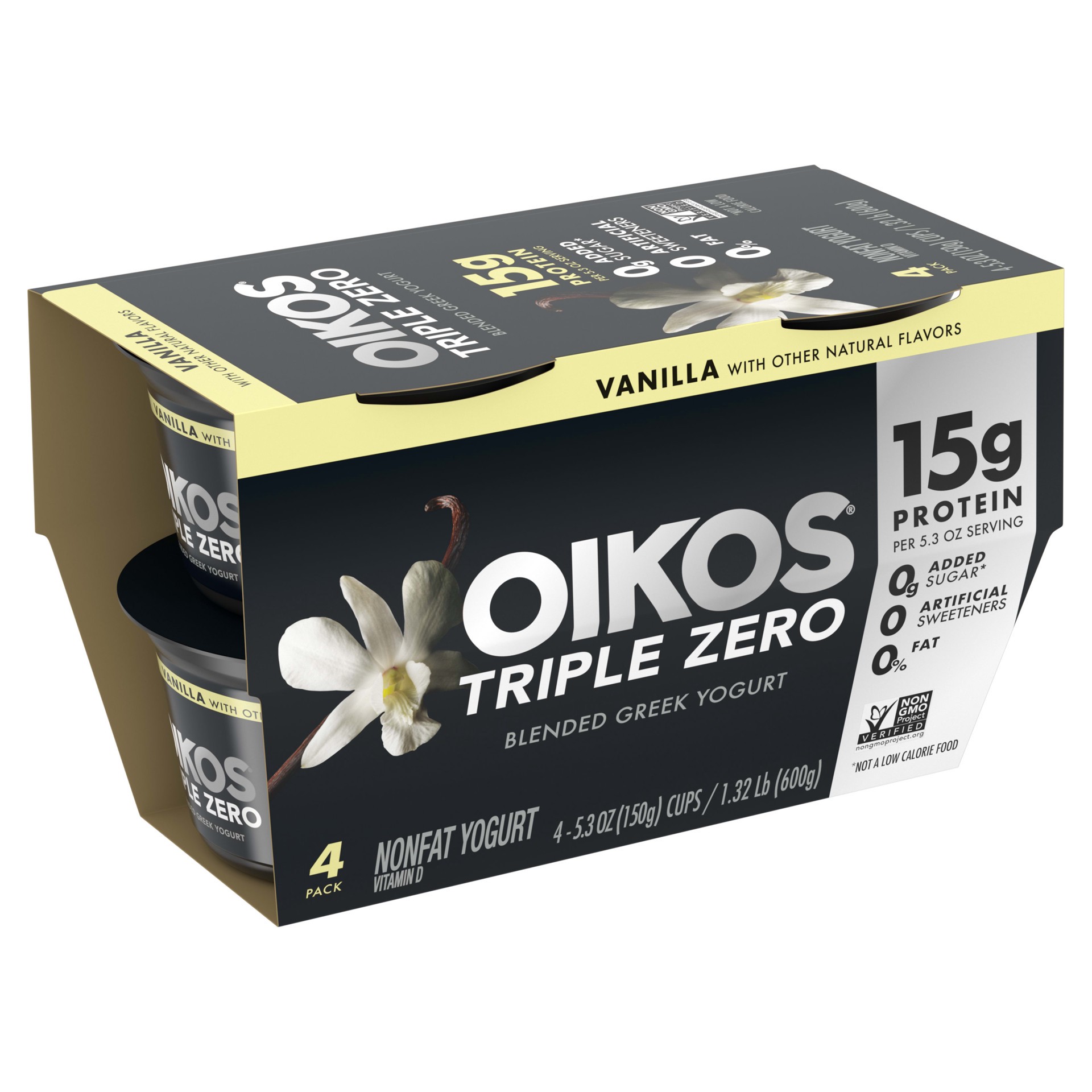 Oikos Triple Zero Vanilla Greek Yogurt Cups 5.3 oz | Shipt