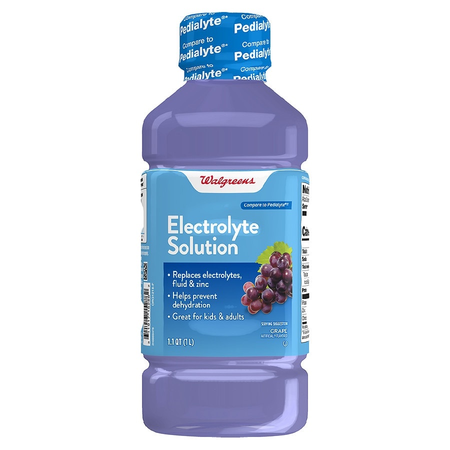 Walgreens Pediatric Oral Electrolyte Solution with Zinc Grape 33.8 oz ...