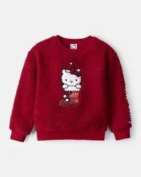 Carter's Girls Hello Kitty® Sherpa Pullover Sweatshirt - Red Maroon 10 ...