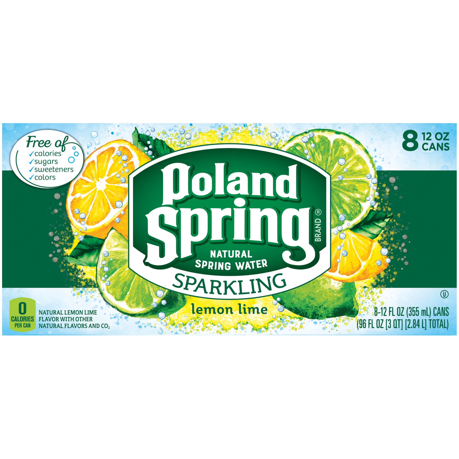 Poland Spring Sparkling Water - Lemon-Lime 768 fl oz | Shipt