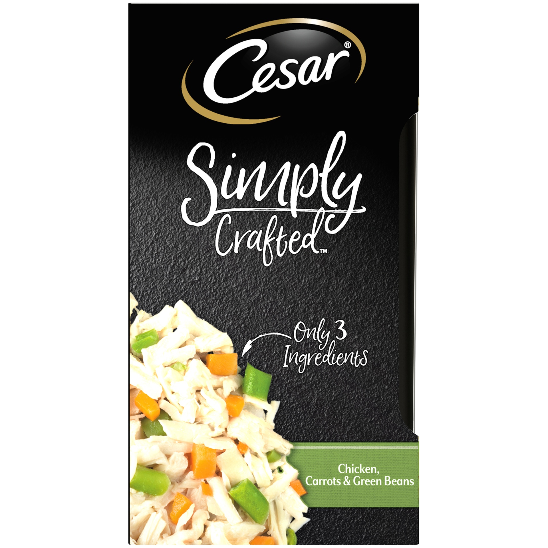 Cesar Simply Crafted Adult Wet Dog Food, Chicken Carrots & Green Beans ...