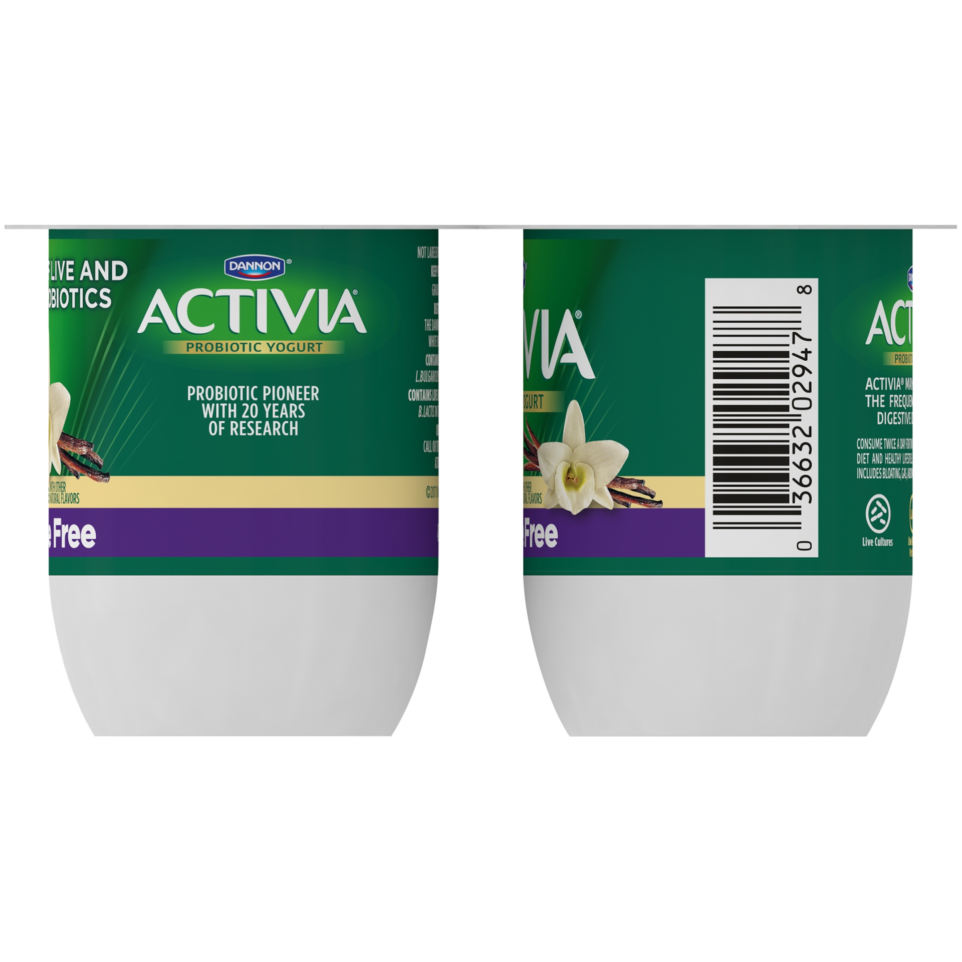 Dannon Activia Lactose-free Blended Vanilla Probiotic Yogurt 4 ct; 4 oz ...