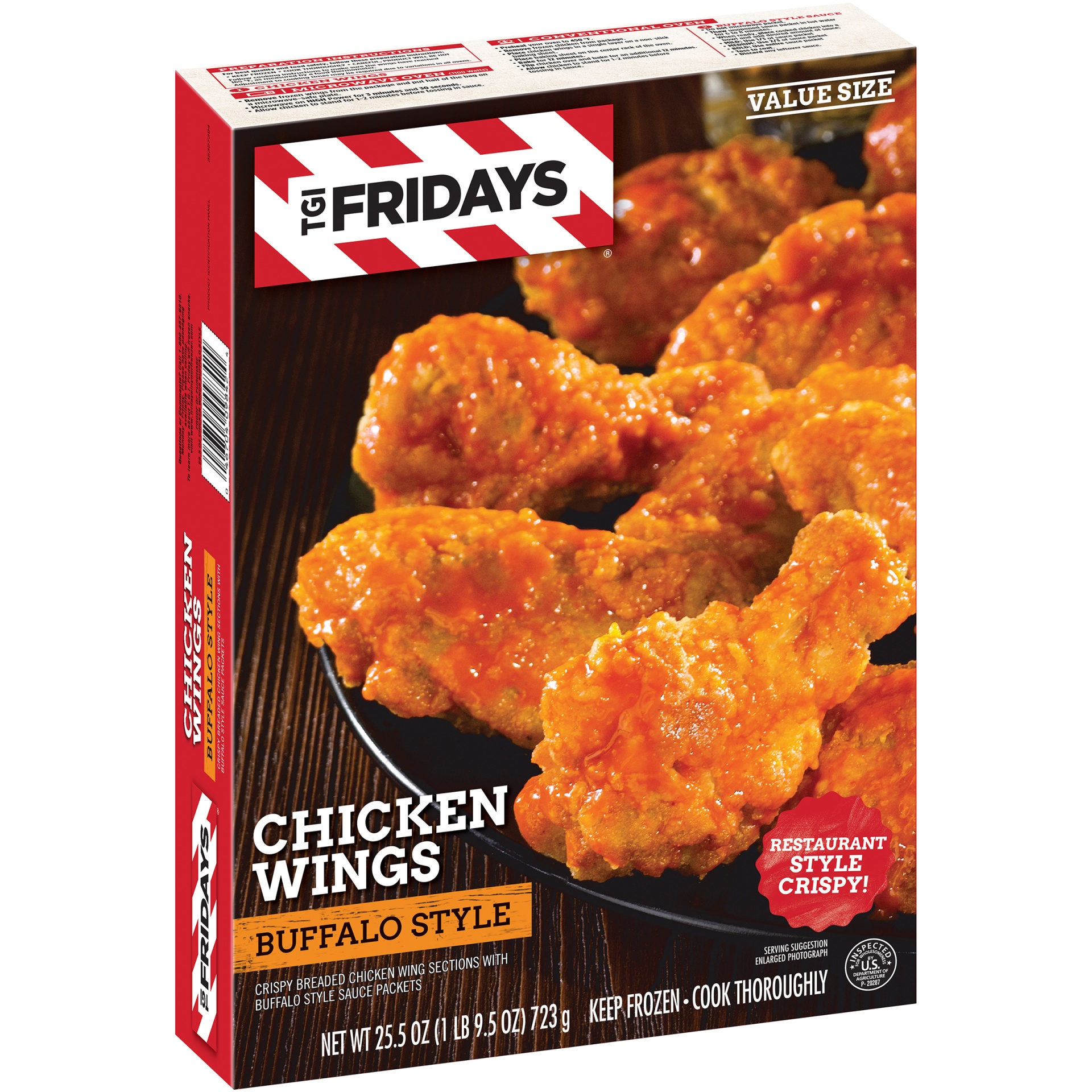 T.G.I. Friday's Crispy Buffalo Style Chicken Wings 25.5 oz Box 25.5 oz ...