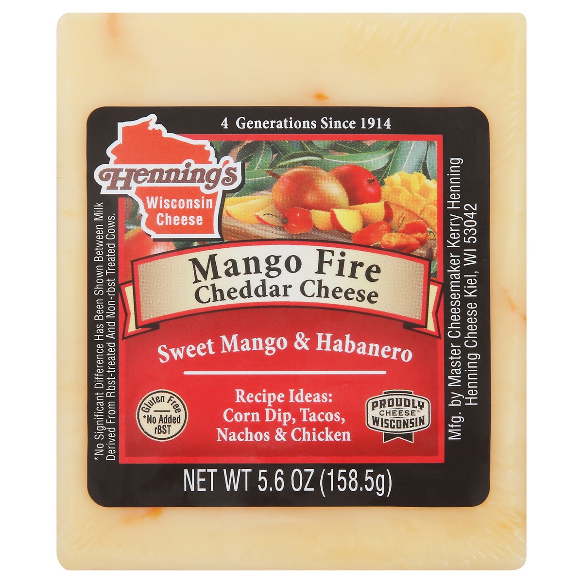 Henning's Mango Fire Cheddar Cheese 5.6 oz 5.6 oz | Shipt