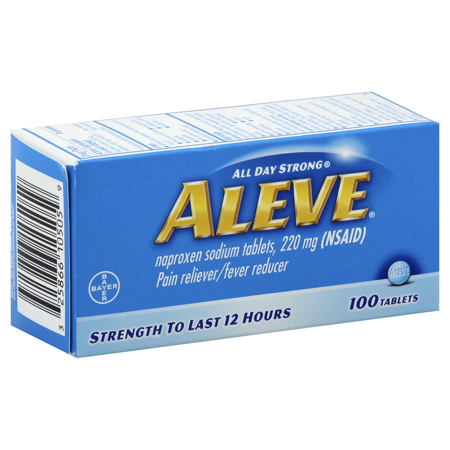 Aleve All Day Strong Pain Reliever Fever Reducer Tablets 100 ct | Shipt